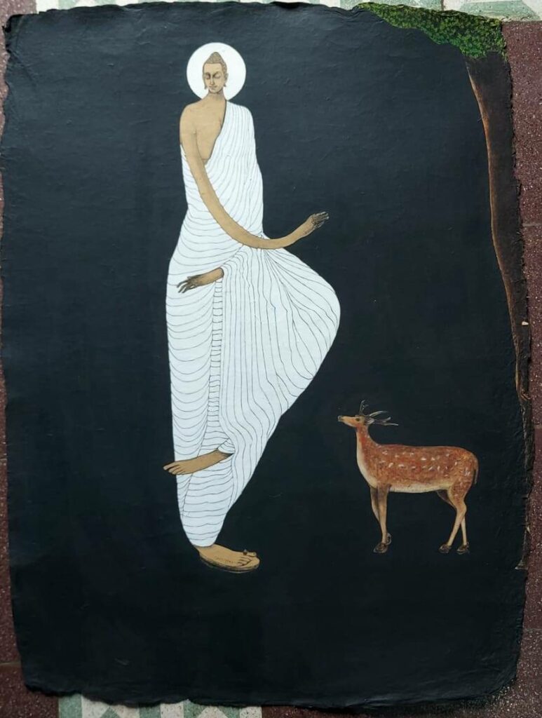 DB46M Datta Bansode - 24’’ by 34’’ - Mix media on paper - Religious ...