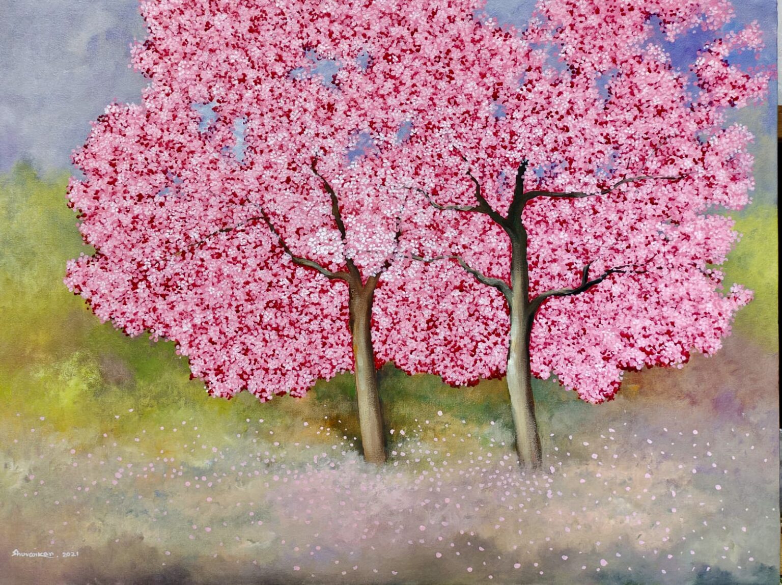 SVM02M Shuvankar Maitra 30 By 40 Acrylic On Canvas Nature
