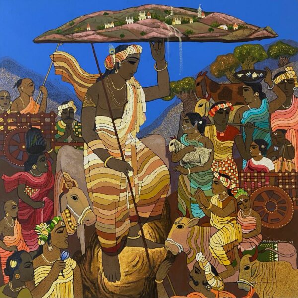 SS03M Siddharth Shingade - 24'' by 24'' - Acrylic on Canvas - Religious ...