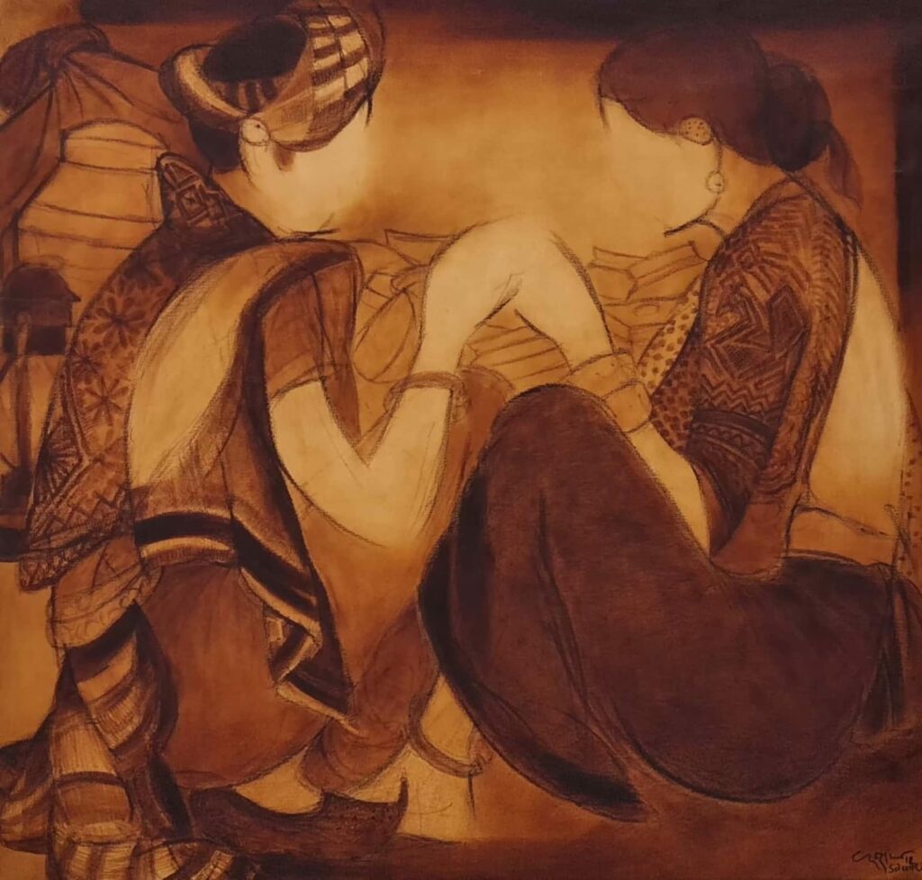 VDS20M Vrindavan Solanki - 40'' by 42'' - Oil on Canvas - Love ...