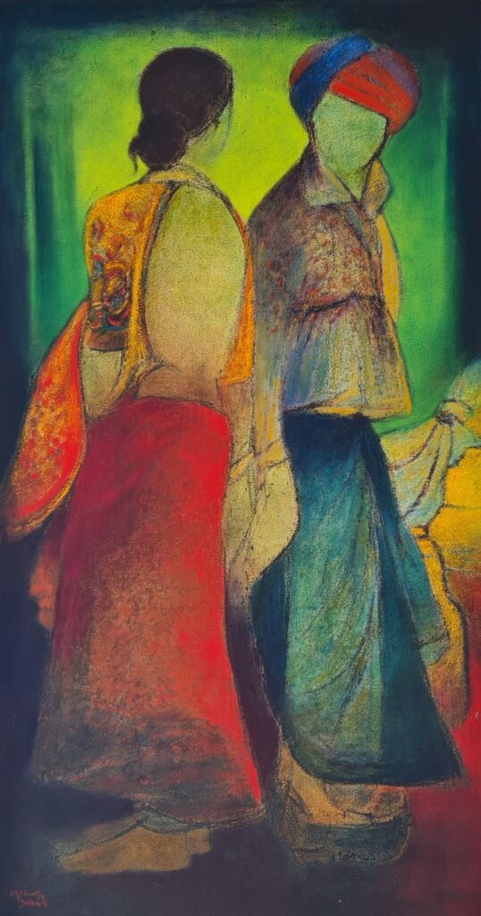 VDS21M Vrindavan Solanki - 60'' by 32'' - Oil on Canvas - Love ...
