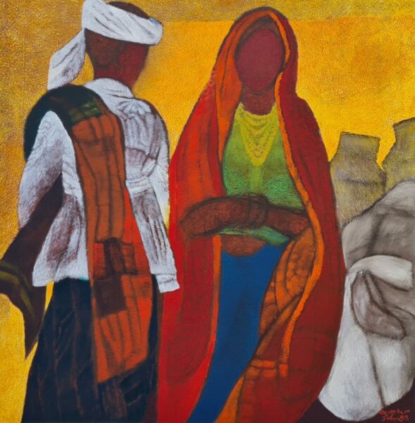 VDS22M Vrindavan Solanki - 48'' by 48'' - Oil on Canvas - Love ...