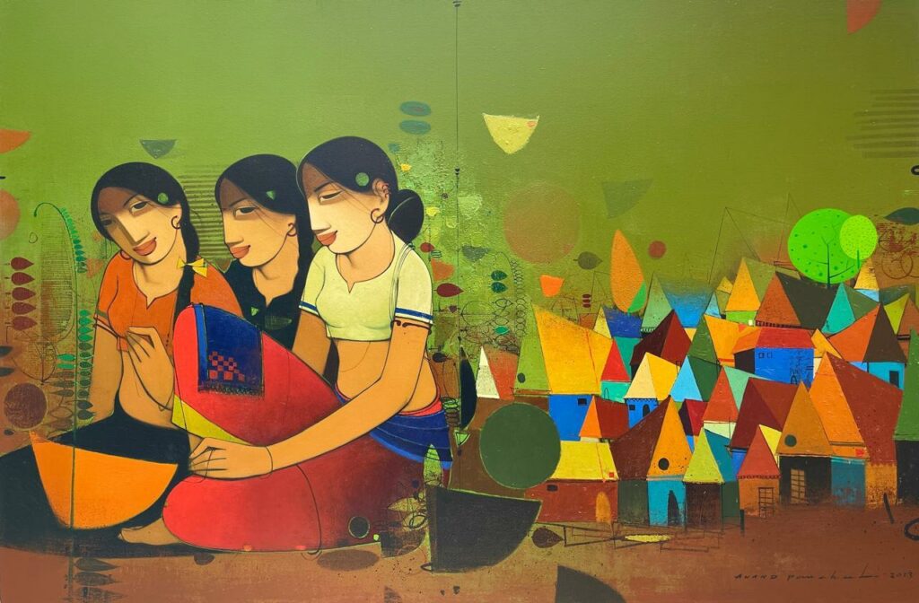 AP32M Anand Panchal - 48'' by 72'' - Acrylic on Canvas - Human Emotions ...