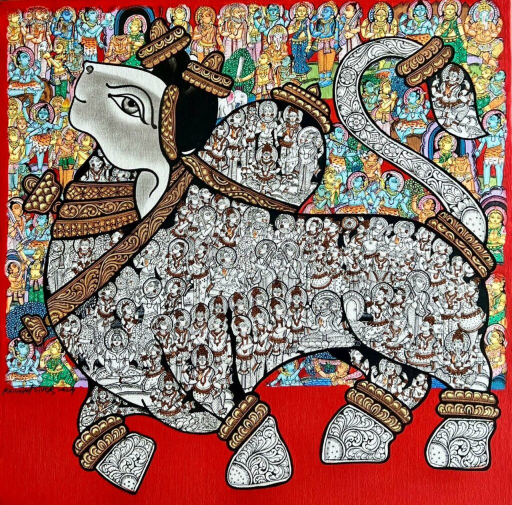 VK03M Vivek Kumavat - 24’’ by 24’’ - Acrylic on Canvas - Religious ...